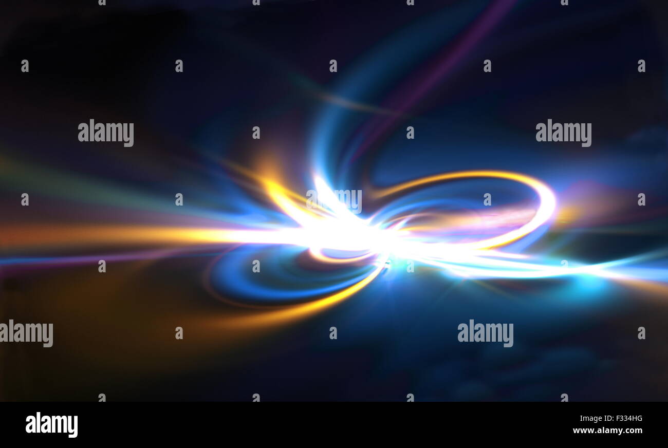 Abstract blurred scene depicting an astronomical nebula and magnetic ...