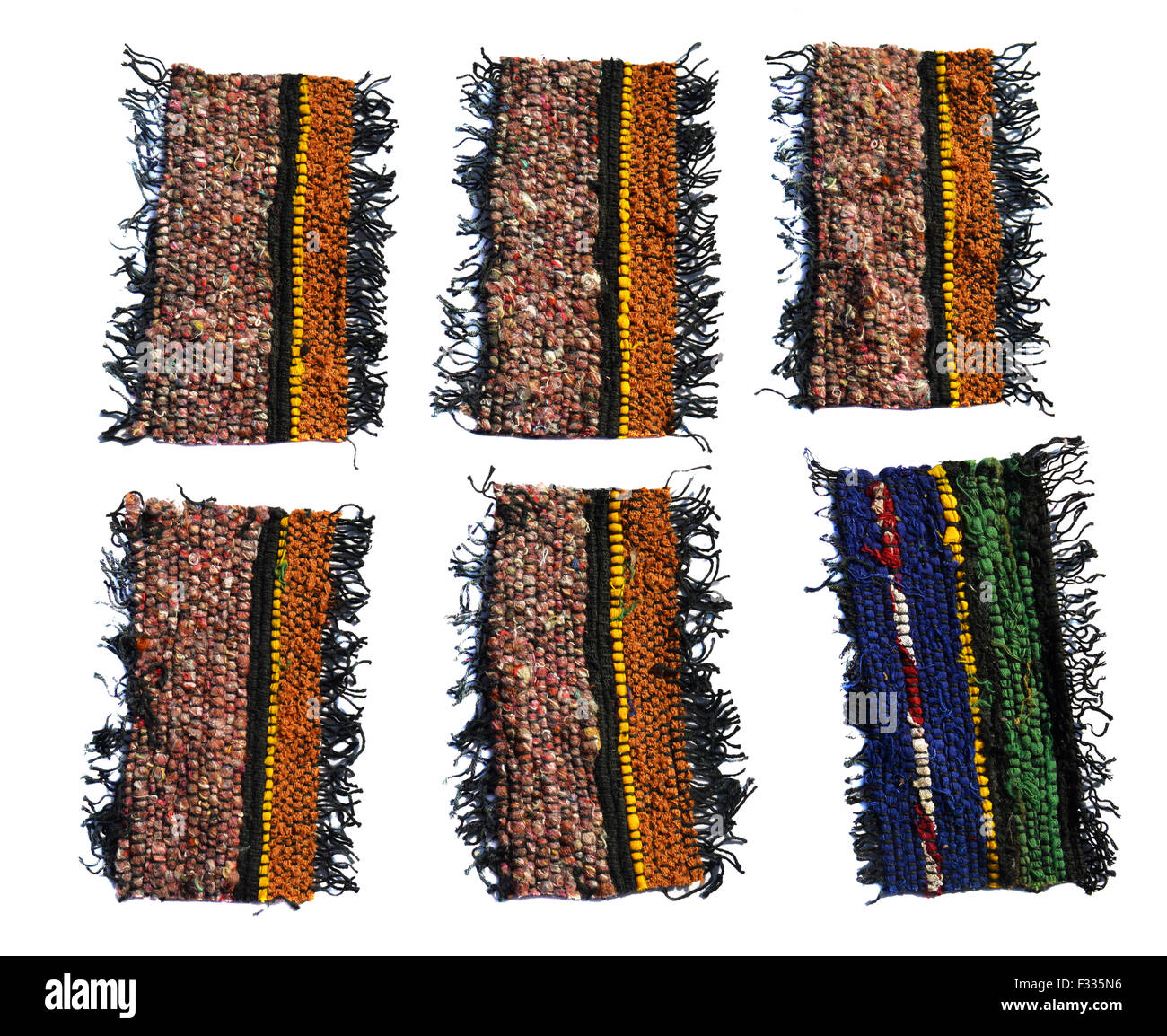 Handmade woven wool rug Stock Photo - Alamy