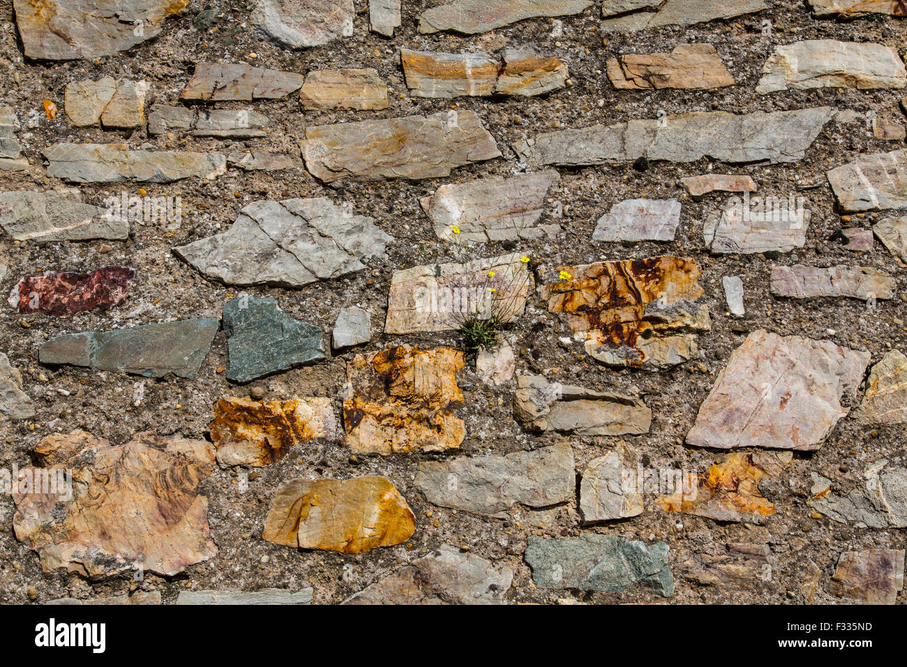 natural stone masonry, in a vineyard, Rudesheim, Rhine valley, Germany ...