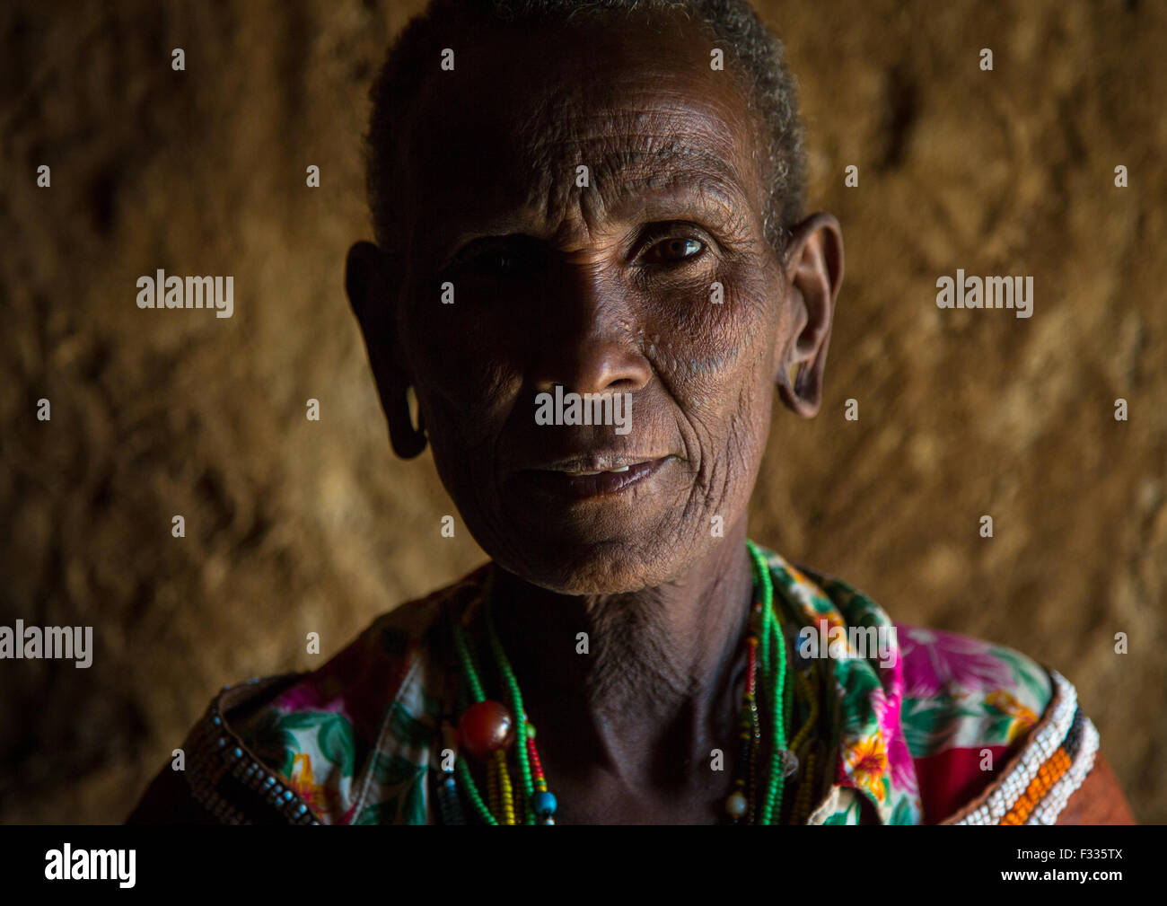 Tanzania, Serengeti Plateau, Lake Eyasi, datoga tribe woman with ...