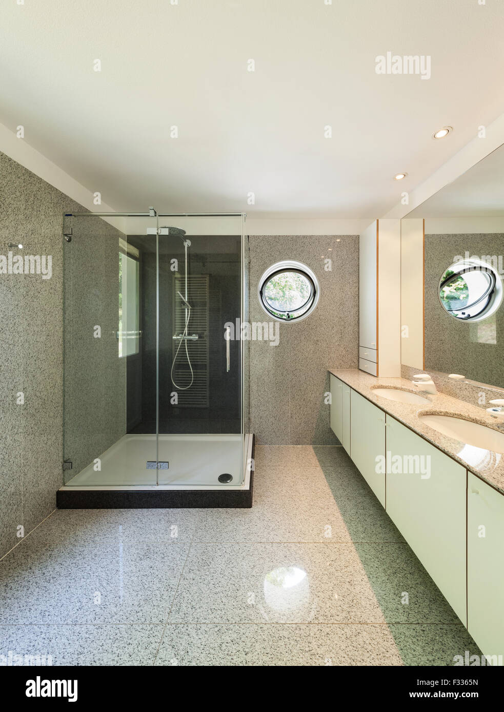 Architecture, interior of a modern house, bathroom view Stock Photo - Alamy