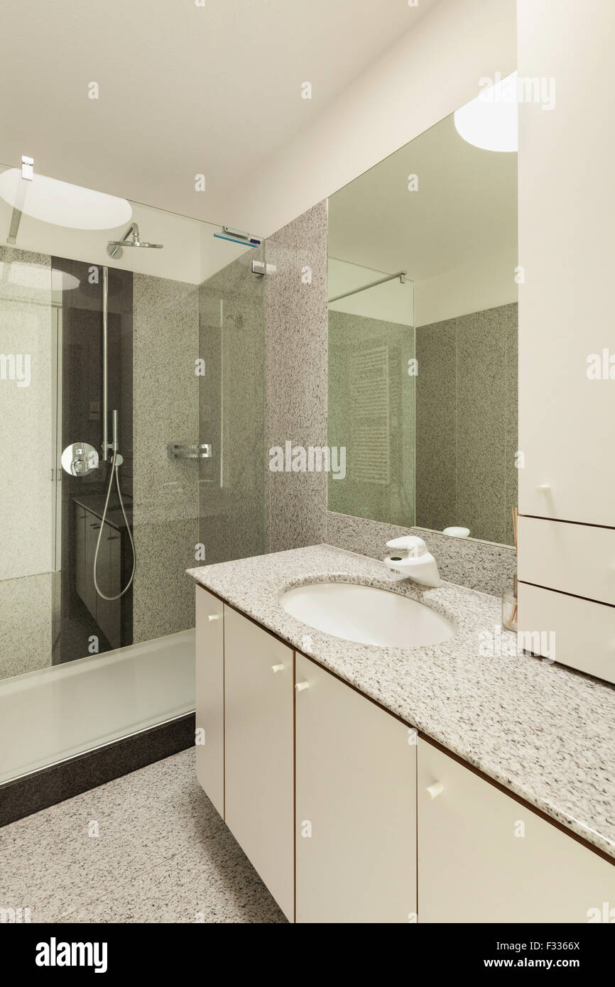 Architecture, interior of a modern house, bathroom view Stock Photo - Alamy
