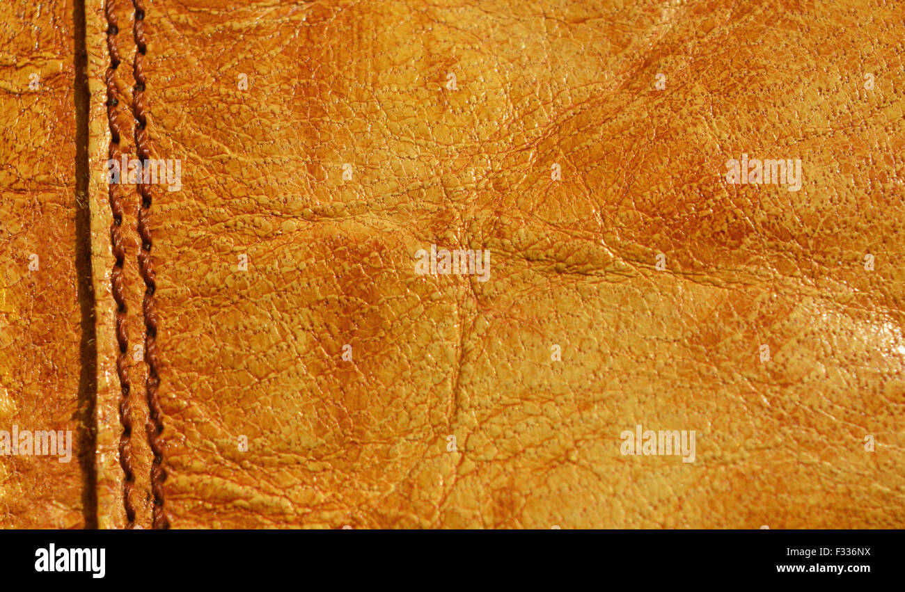 Caramel genuine leather background Stock Photo - Alamy