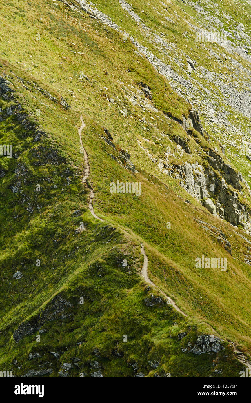 Mountain landscape with cliff trail in a beautiful summer day Stock ...