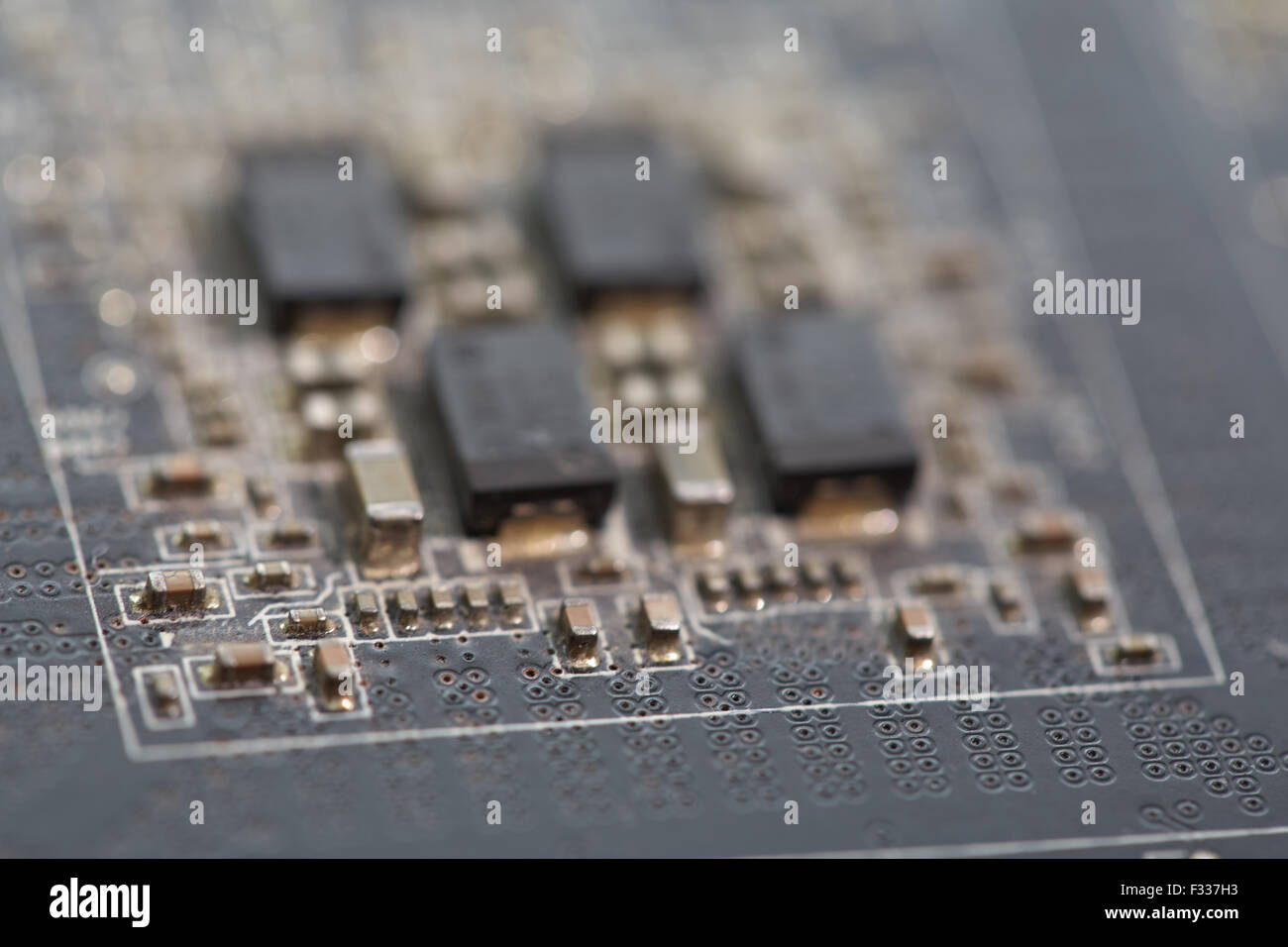 Close-up view on the computer motherboard. Horizontal photo Stock Photo ...