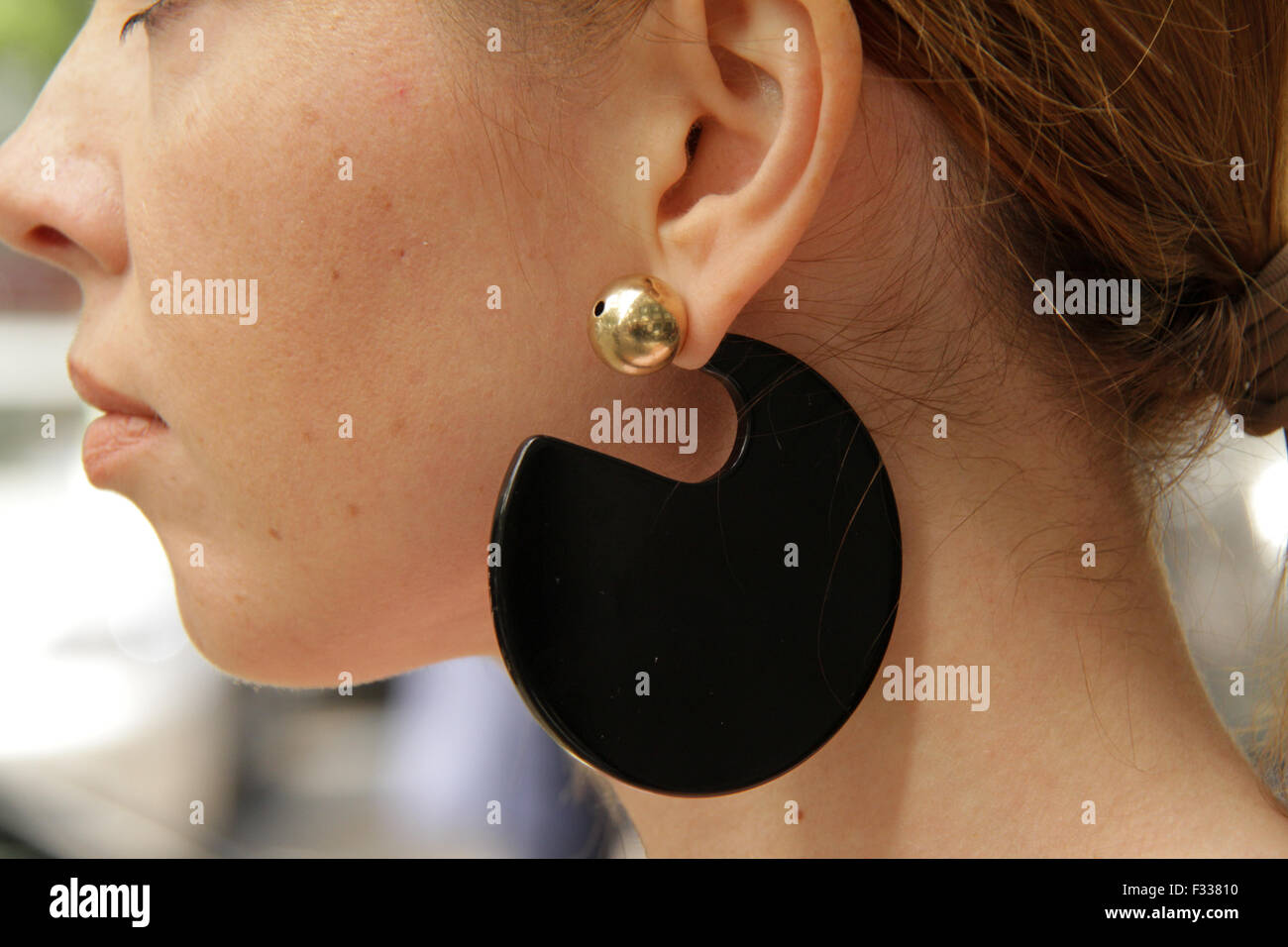 Milan, Italy. 28th Sep, 2015. Lidiya Pfayfer posing outside of the ...