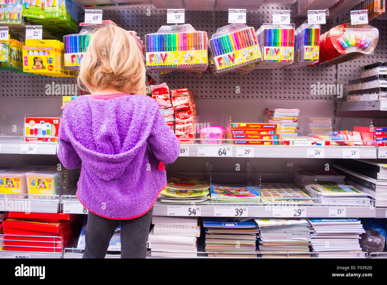 Shopping For School Supplies In A Supermarket Educational Stationery shopping-for-school-supplies-in-a-supermarket-educational-stationery