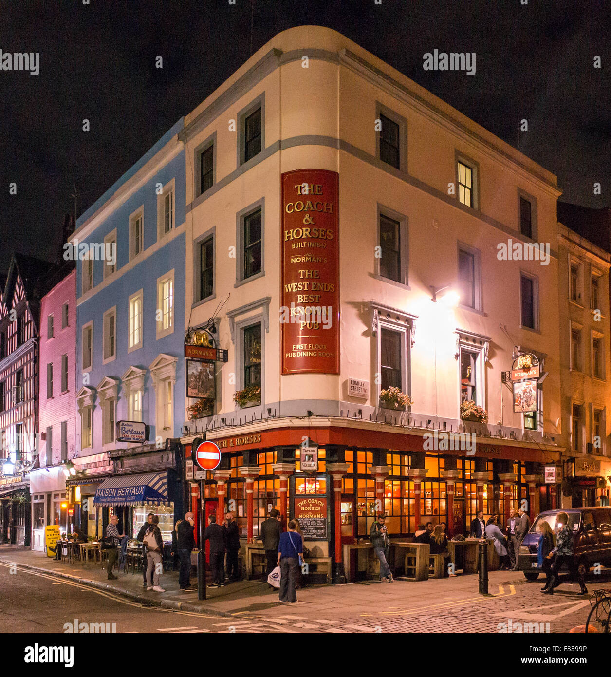 The Coach and Horses pub in Soho London in Britain Stock Photo - Alamy