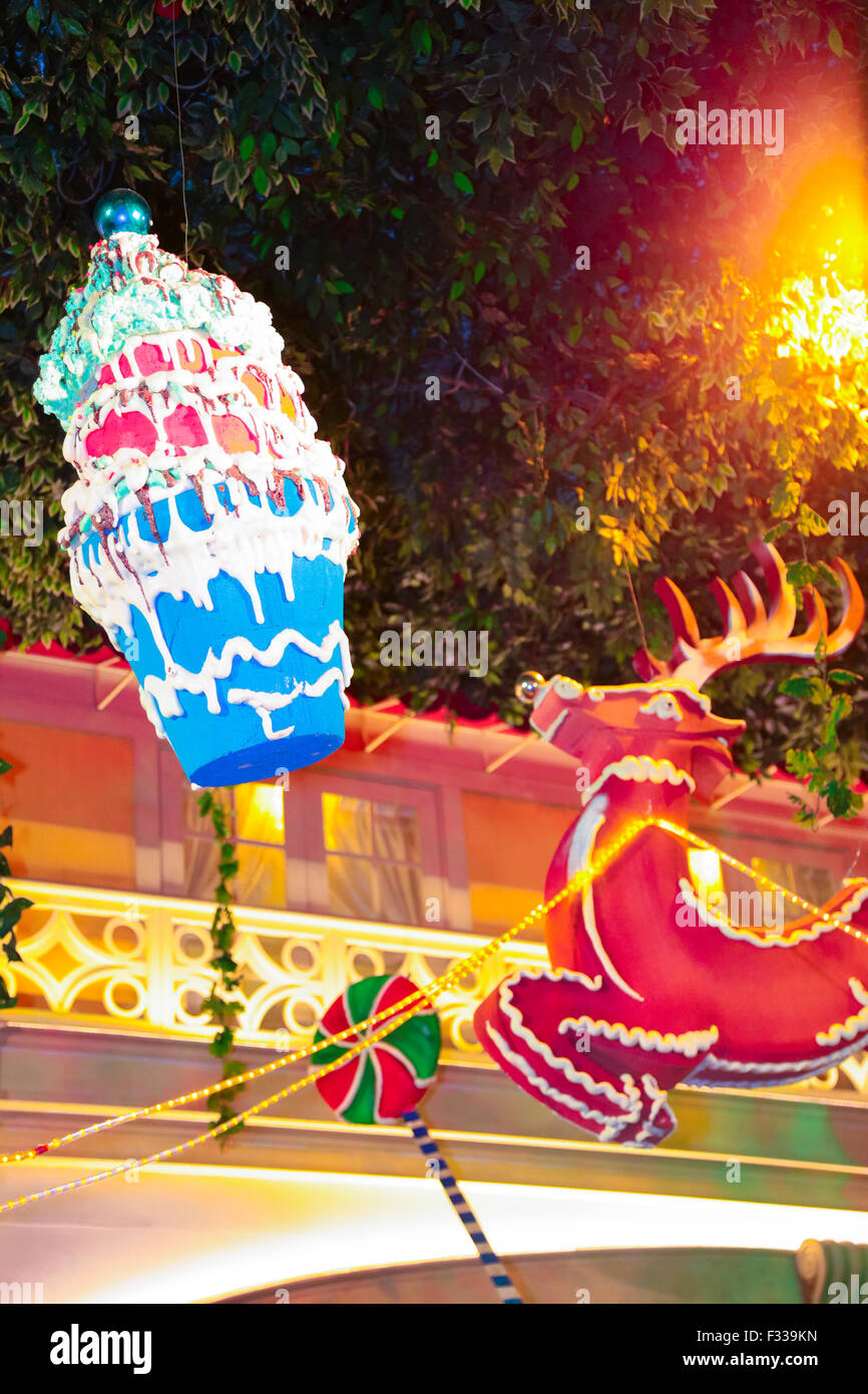 Christmas decoration at Genting Indoor Theme Park, Malaysia Stock Photo ...