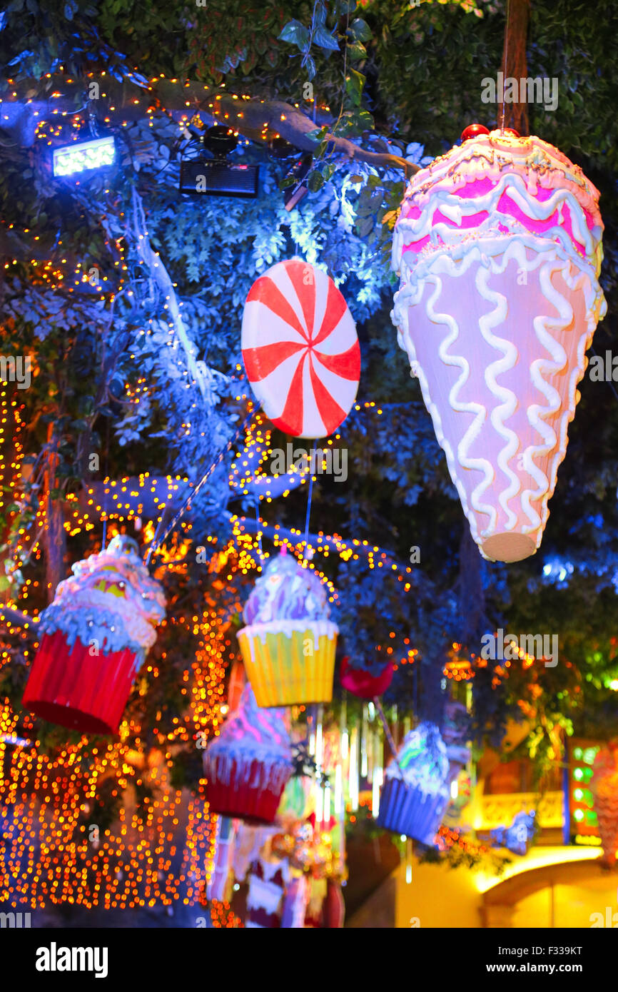 Christmas decoration at Genting Indoor Theme Park, Malaysia Stock Photo ...