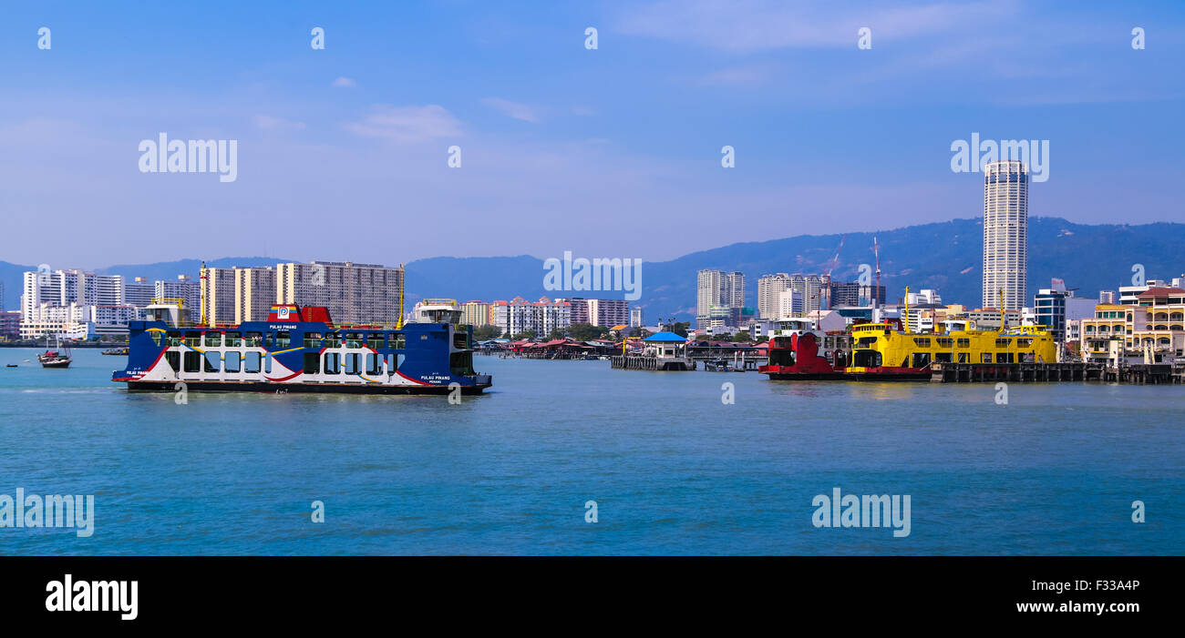 Passengers ferry of Penang island, Malaysia is one of Penang tourism ...