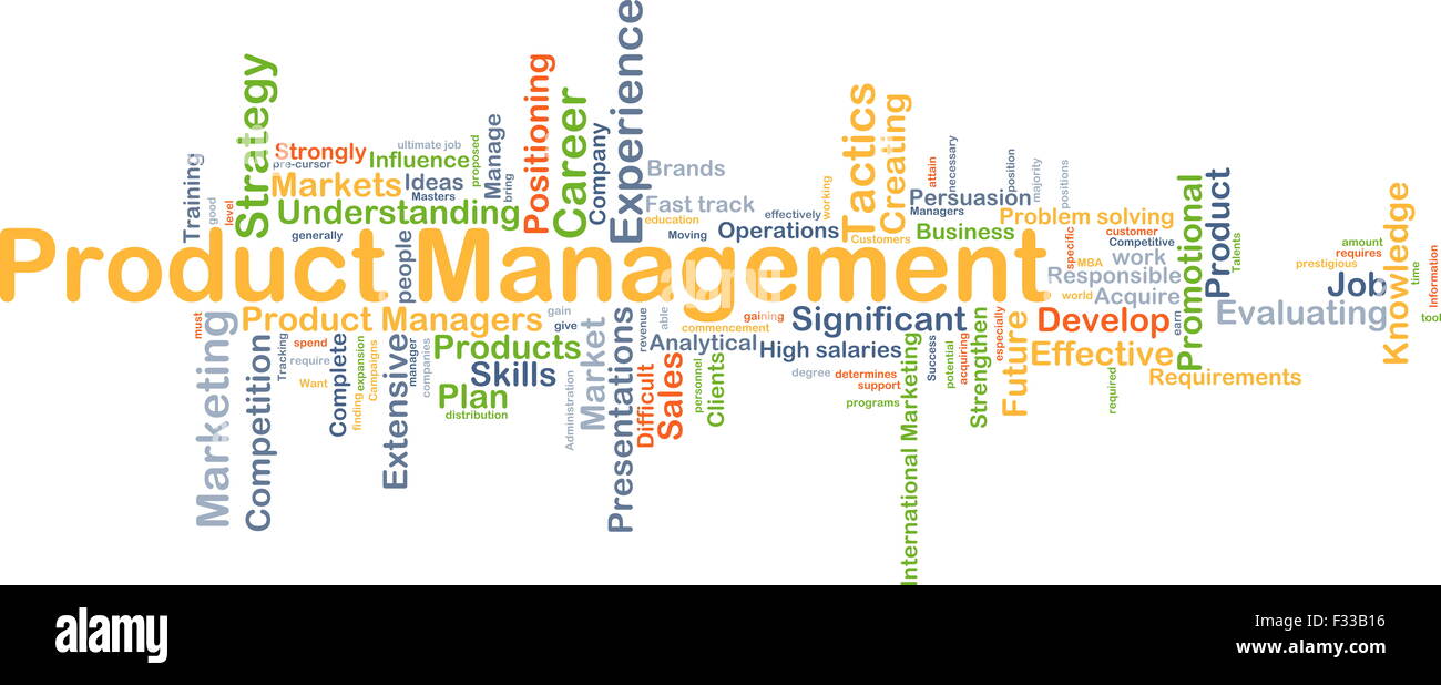 Background concept wordcloud illustration of product management Stock ...