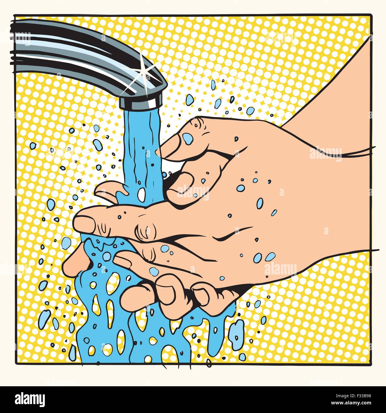 Vintage hand washing Stock Vector Images - Alamy