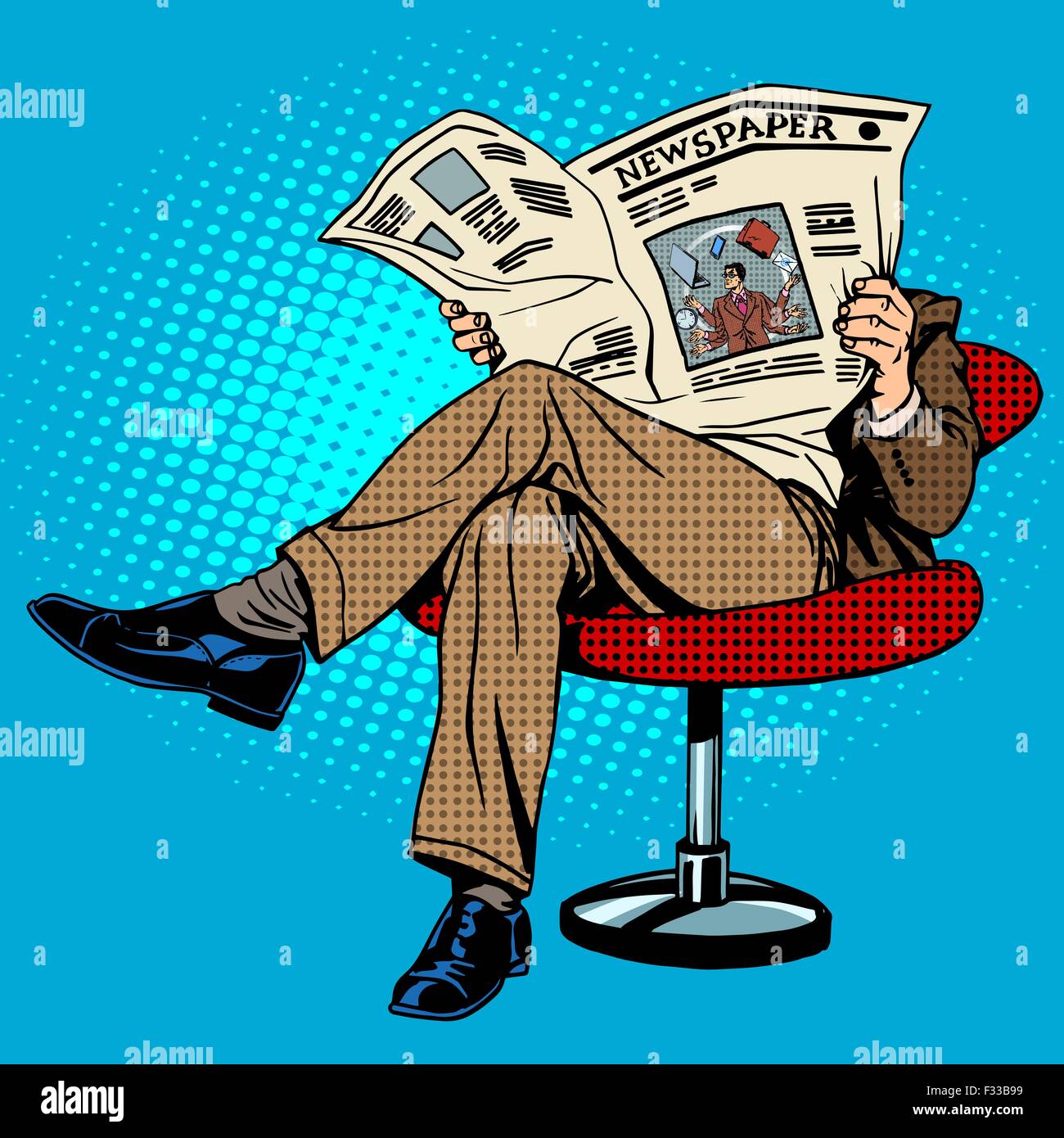 Newspaper Reading Man Stock Vector Image And Art Alamy