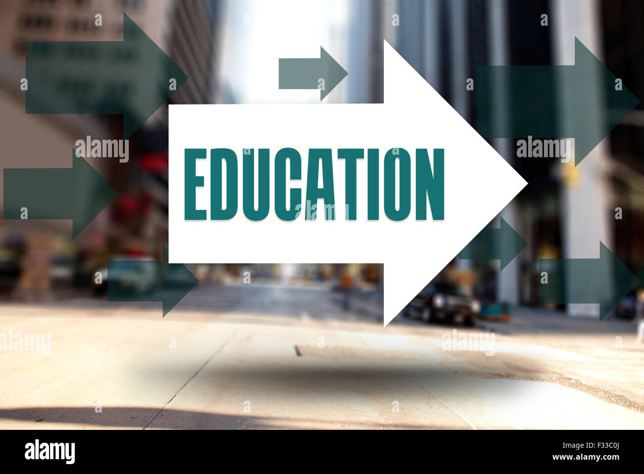 Education against new york street Stock Photo - Alamy