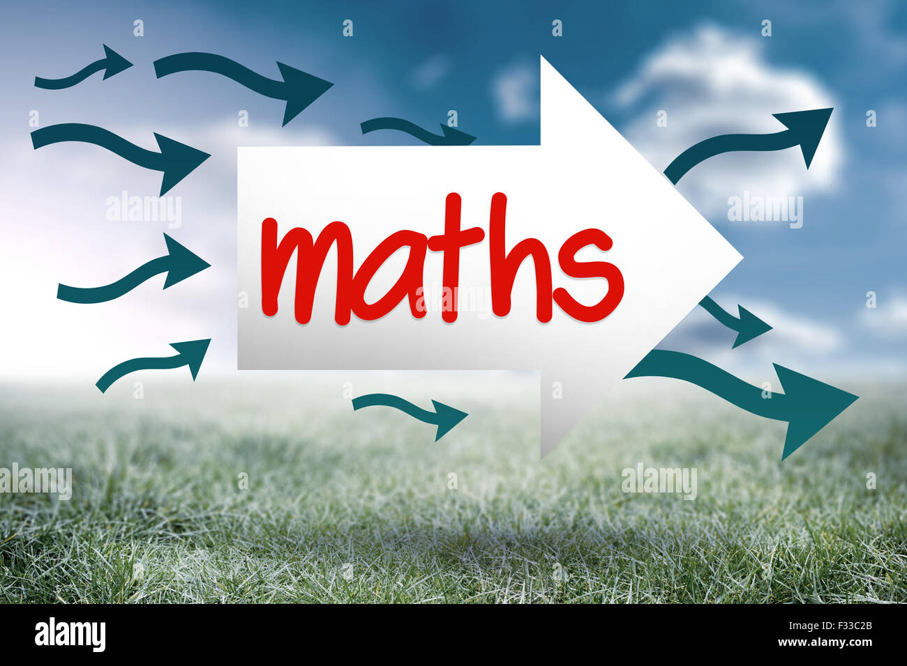 Maths against sunny landscape Stock Photo - Alamy