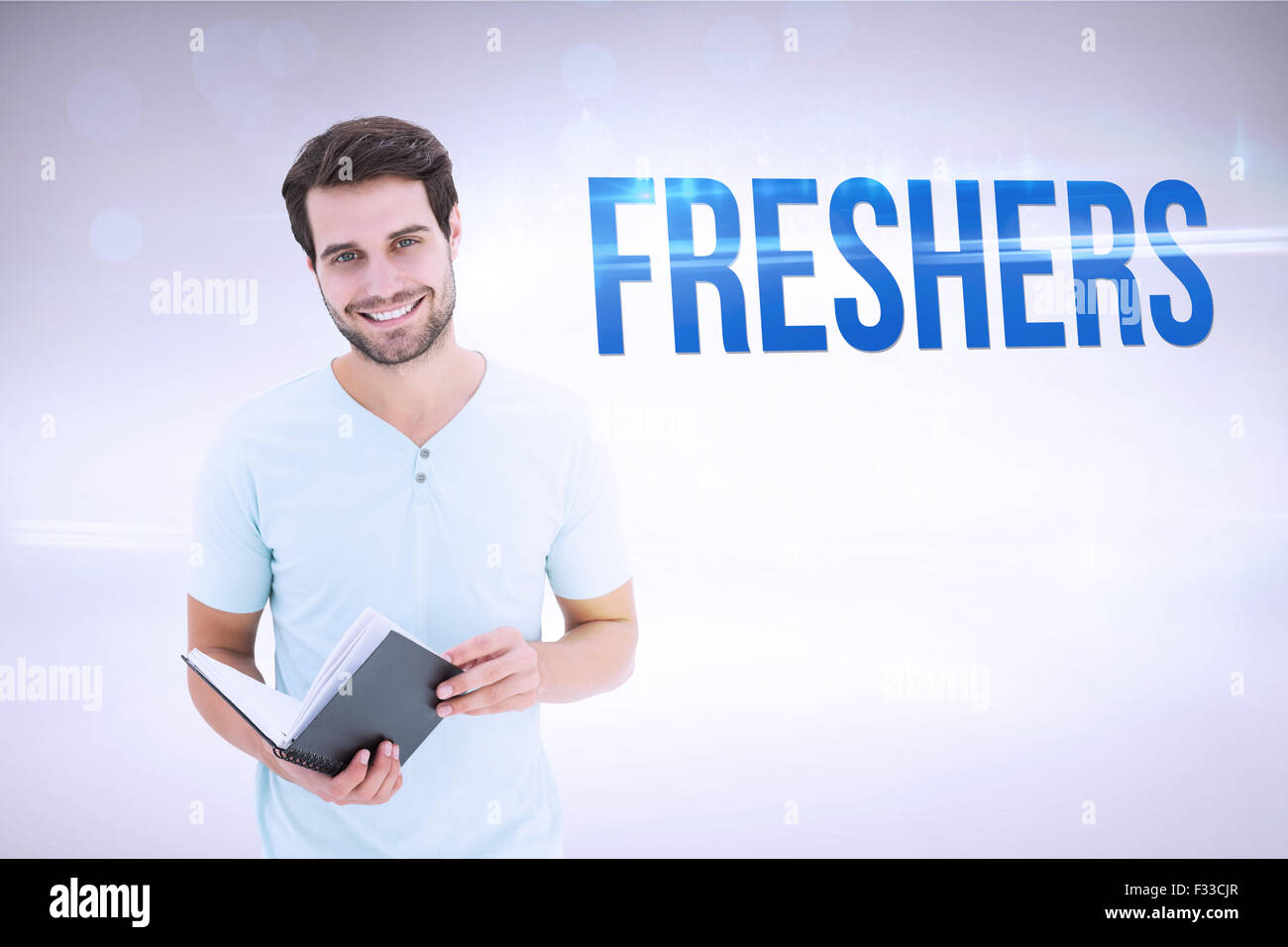 Freshers against grey background Stock Photo - Alamy