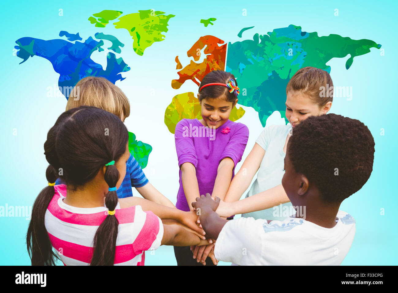 Diversity children hands hi-res stock photography and images - Alamy
