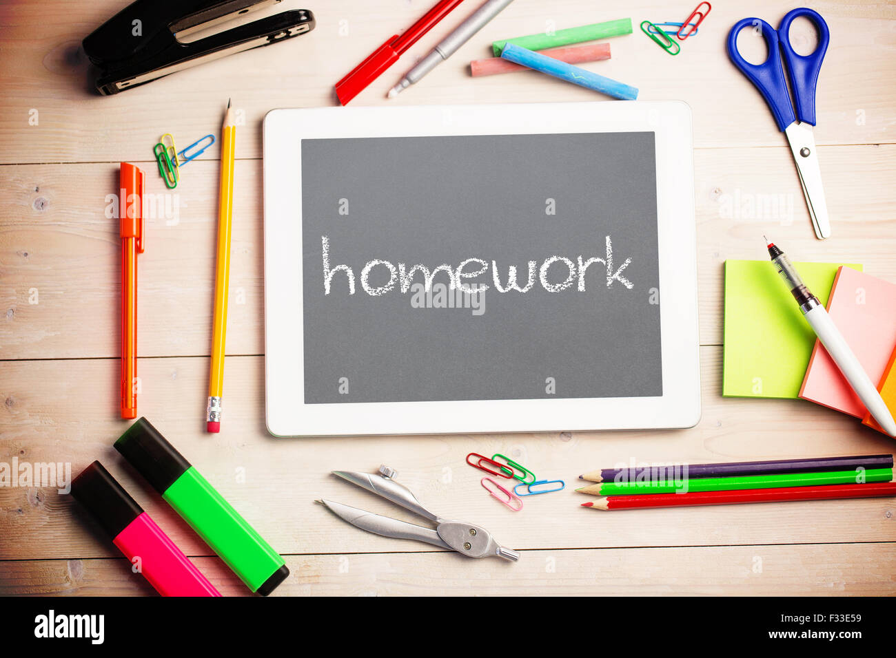 Homework word hi-res stock photography and images - Alamy