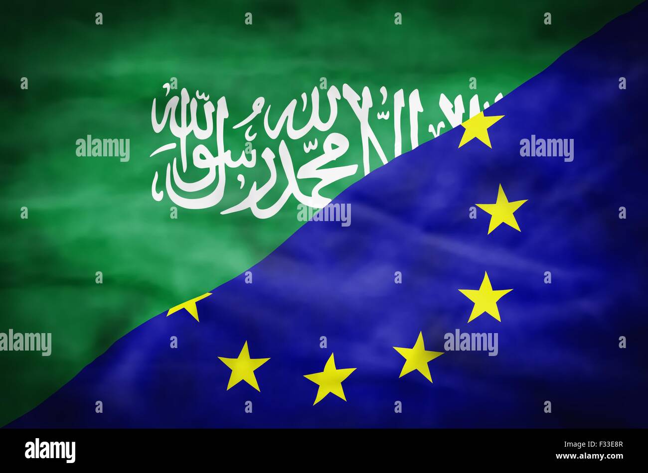 Saudi arabia european union flag hi-res stock photography and images ...