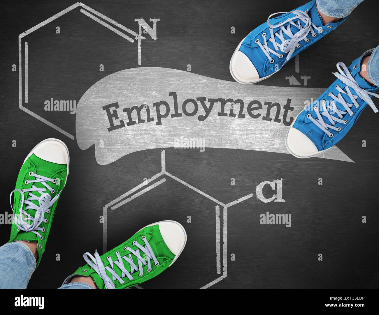 Employment against black background Stock Photo - Alamy