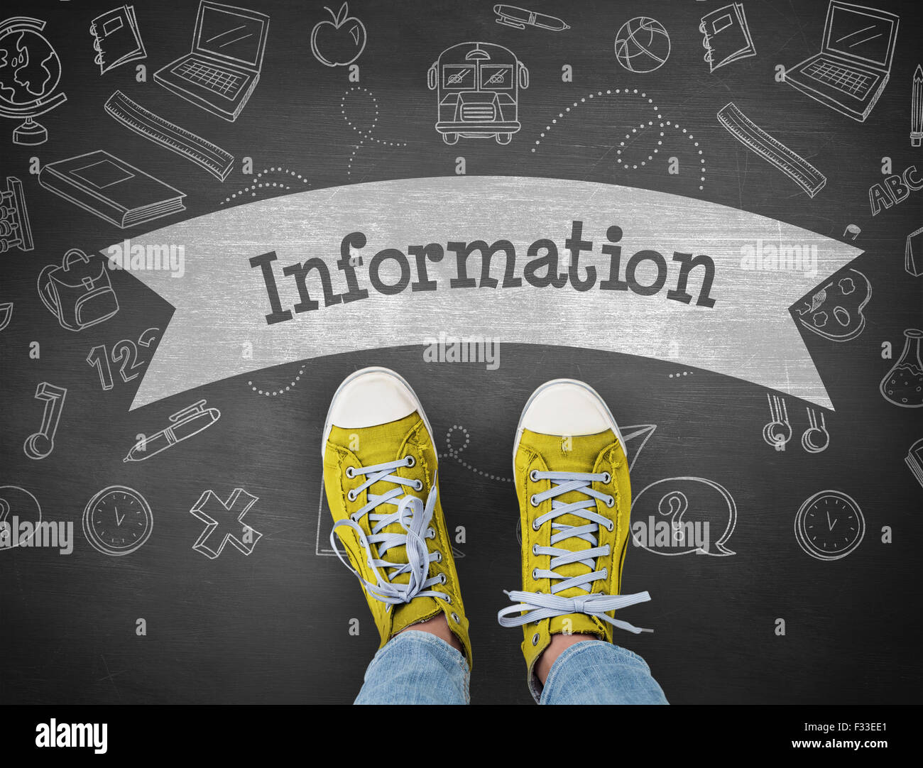 Information against black background Stock Photo - Alamy