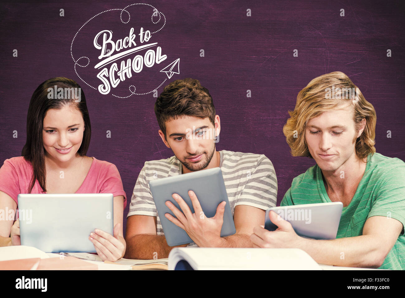Students books tablets hi-res stock photography and images - Alamy
