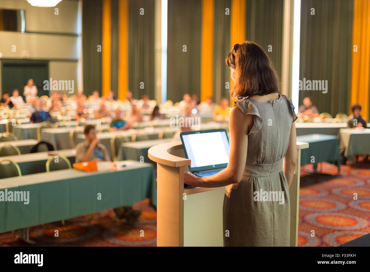 Speaker at Business Conference and Presentation Stock Photo - Alamy