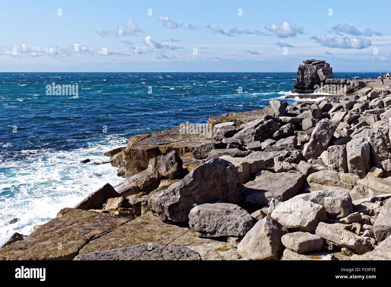 Rocky seascape Portland Bill Stock Photo - Alamy