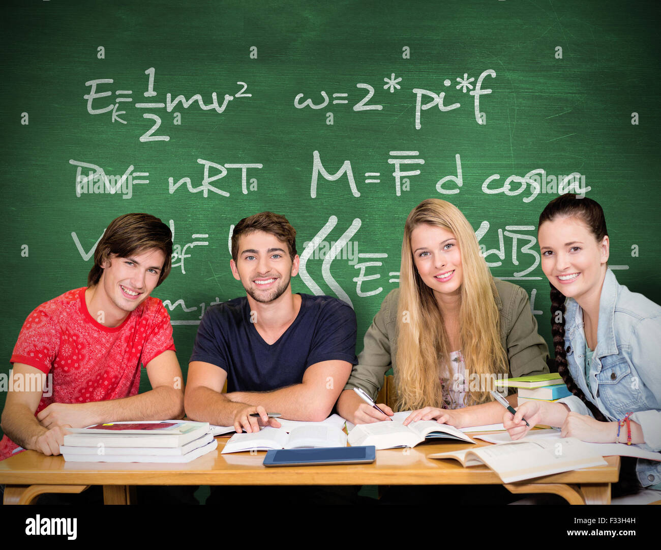 Composite image of students studying Stock Photo - Alamy