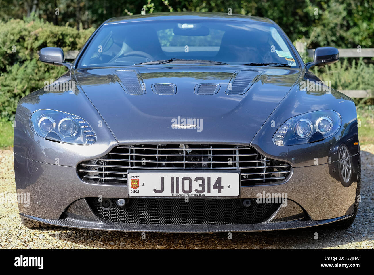 Grey Aston Martin motor car Stock Photo - Alamy