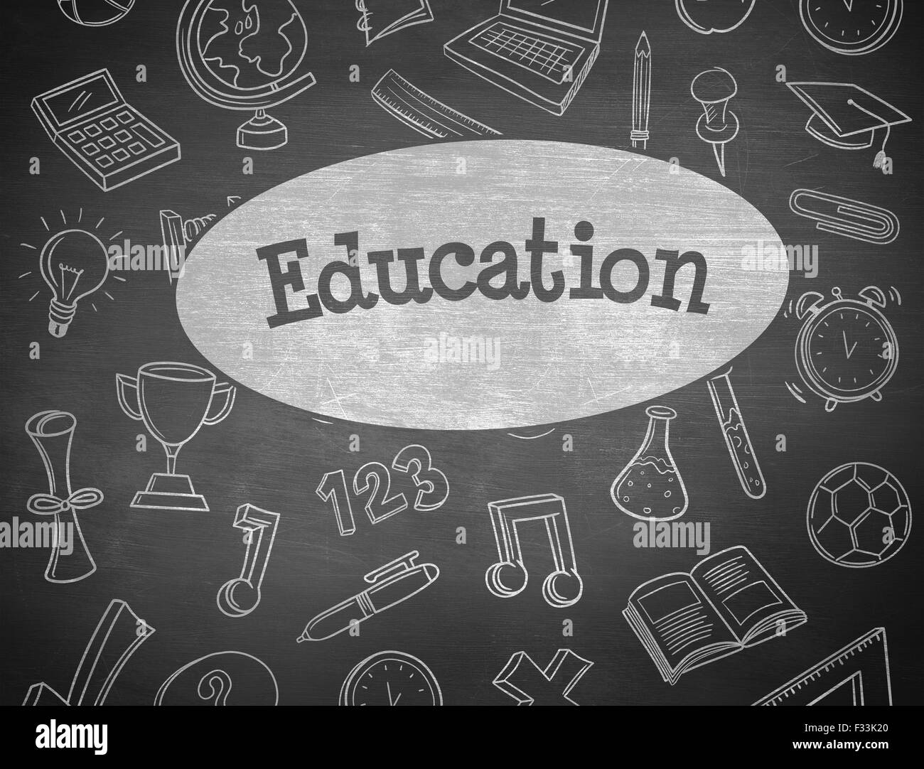 Education against black background Stock Photo - Alamy