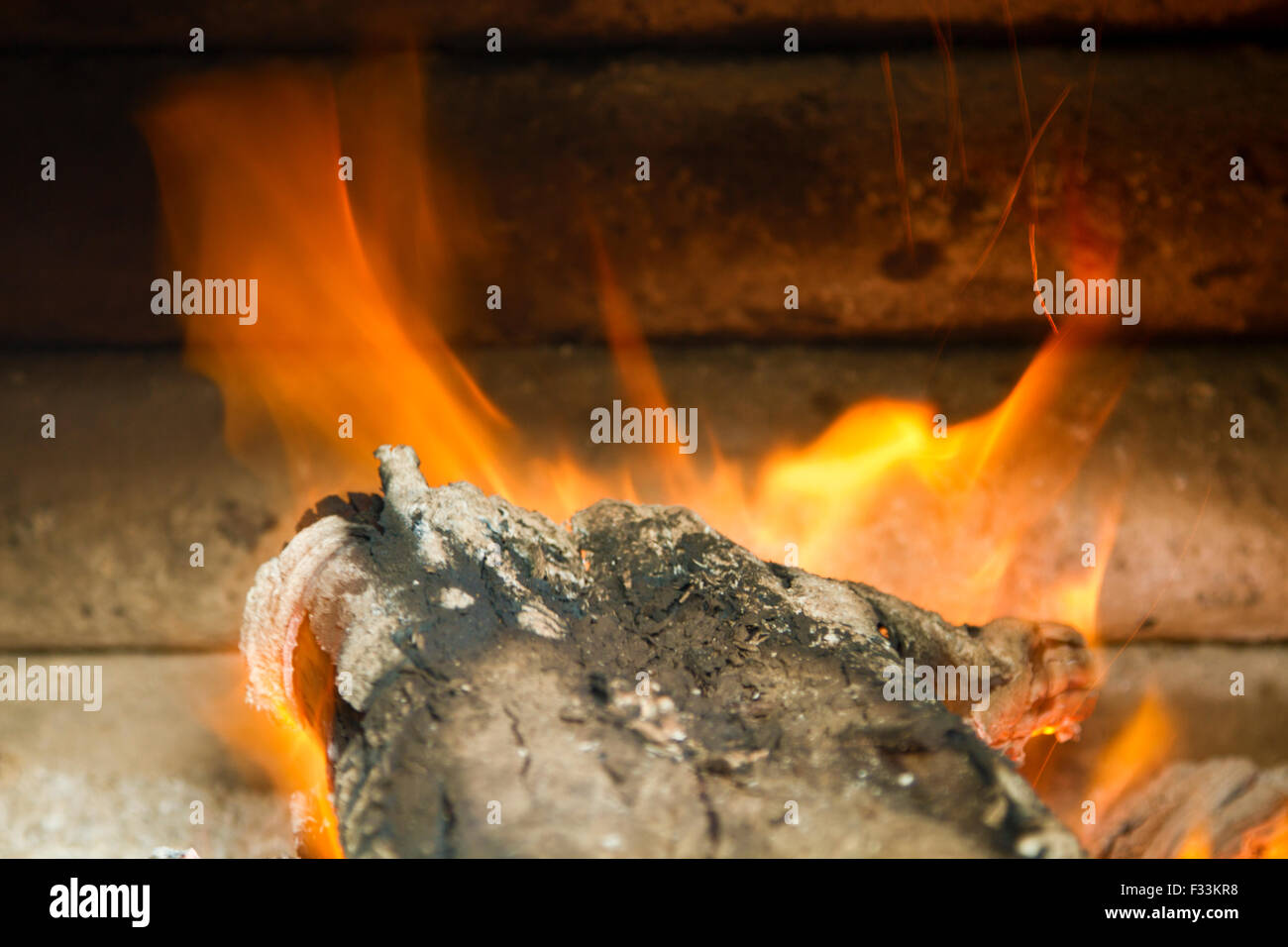 Bonfire close-up view Stock Photo - Alamy