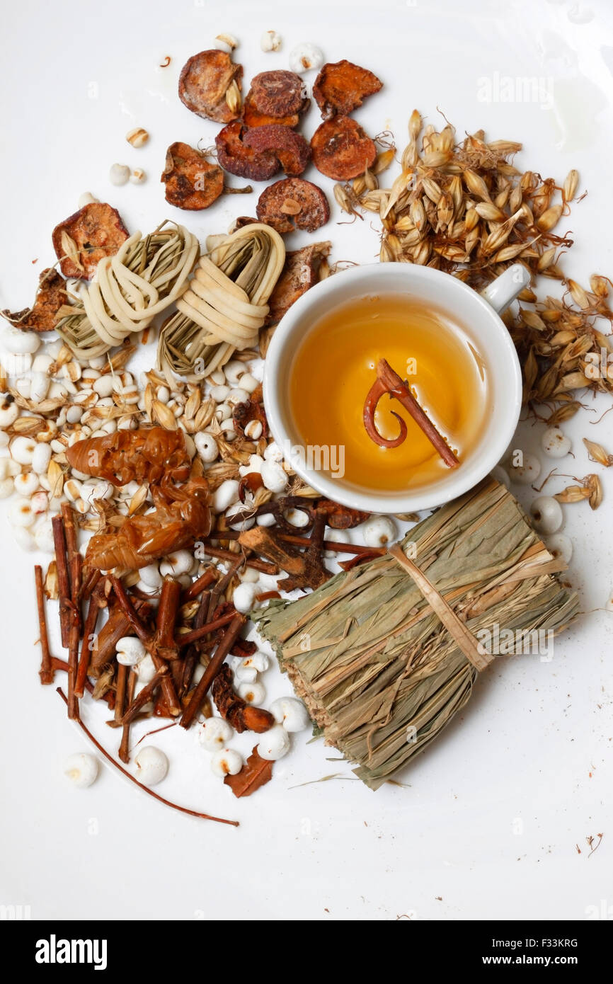 Ingredients for Asian tonic drink with exotic details Stock Photo - Alamy