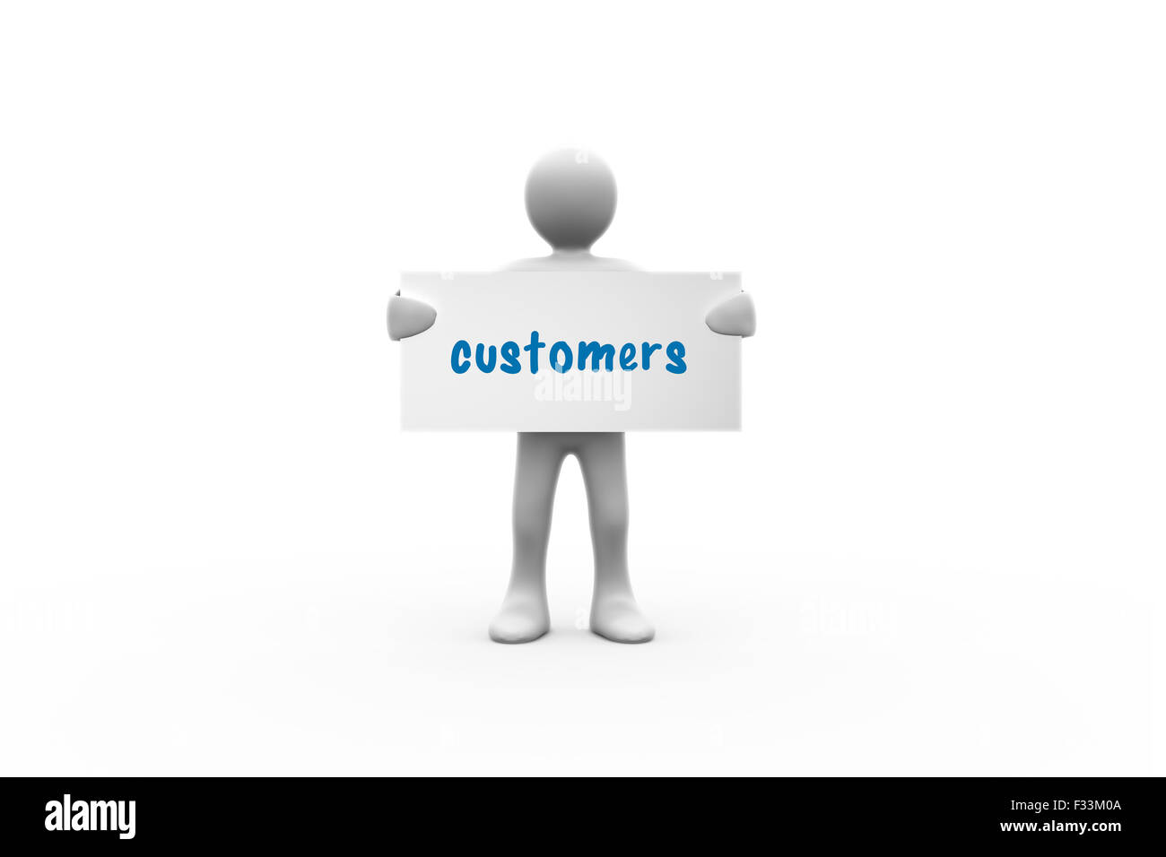 Customers against white background with vignette Stock Photo - Alamy