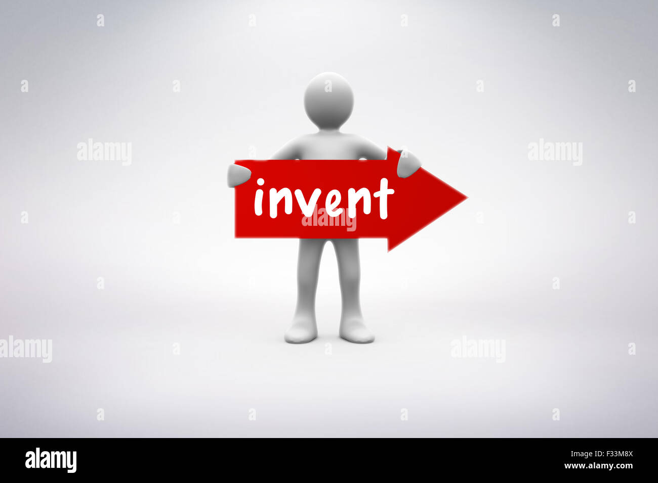 Invent against grey background Stock Photo - Alamy