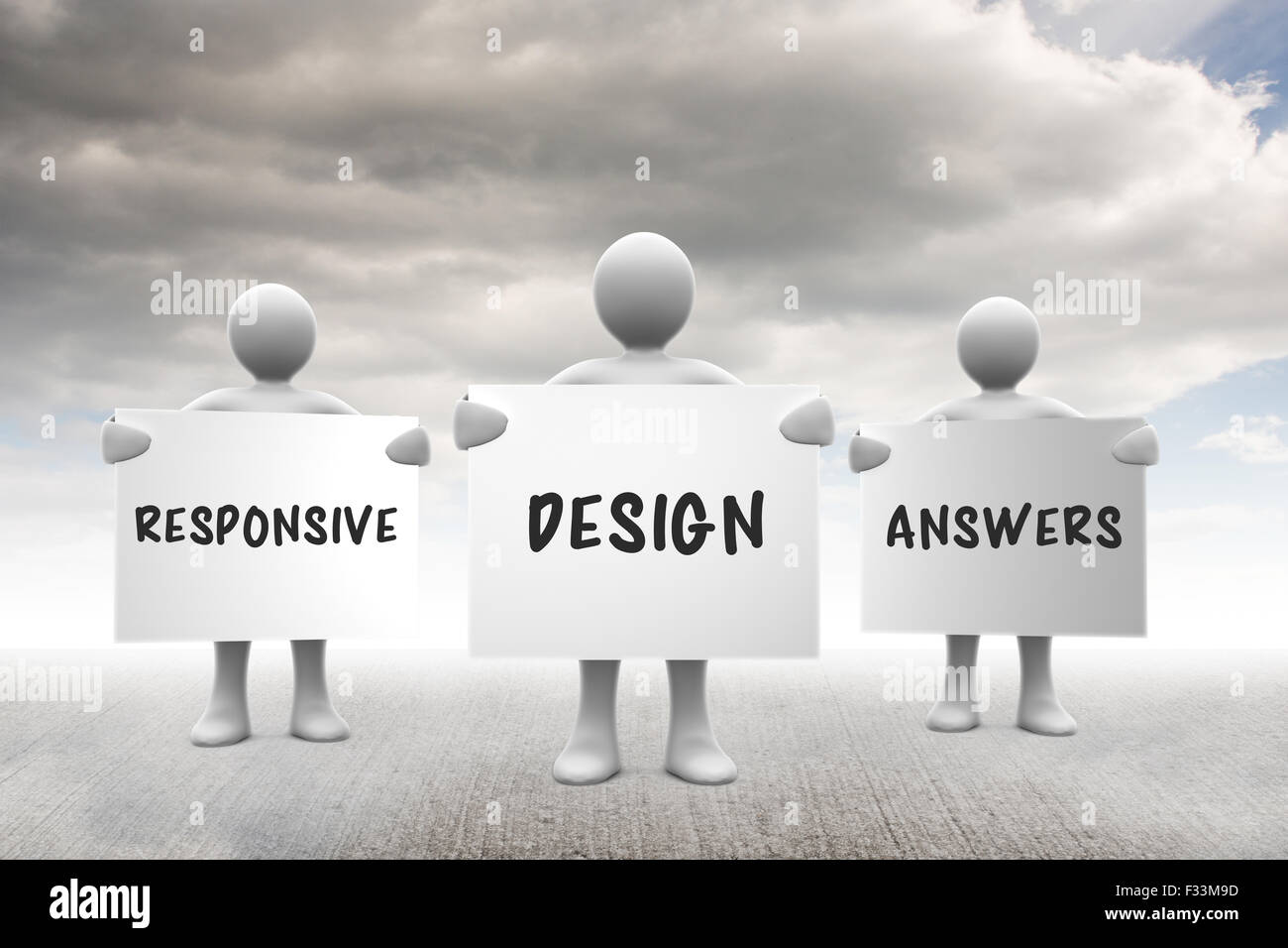 Composite image of responsive design answers Stock Photo - Alamy