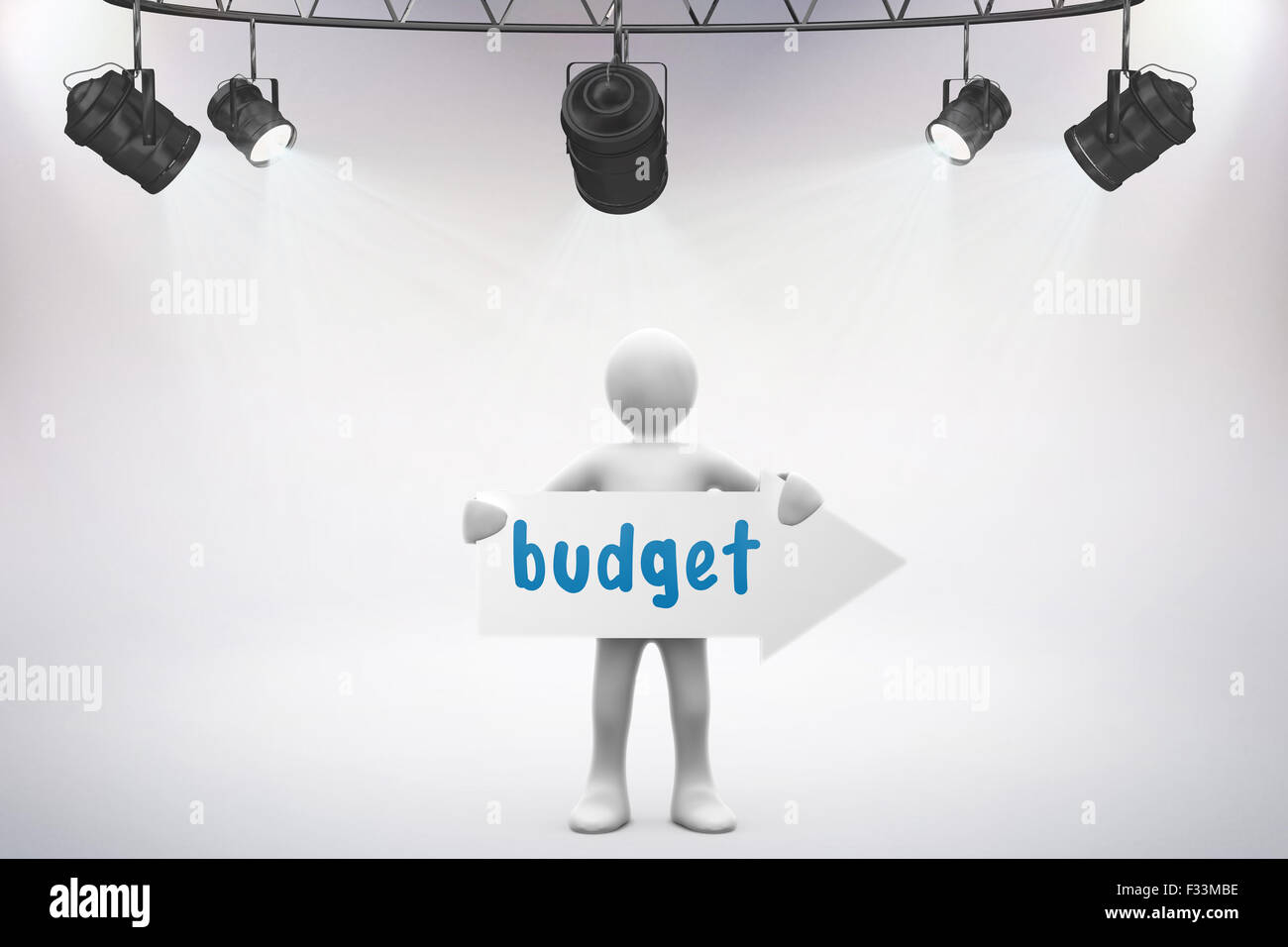 Budget against grey background Stock Photo - Alamy