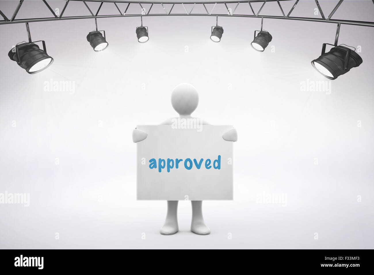 Approved against grey background Stock Photo - Alamy