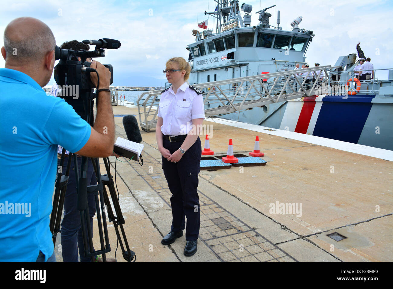 Gibraltar. 29th September, 2015. The Director of the UK's Border Force ...
