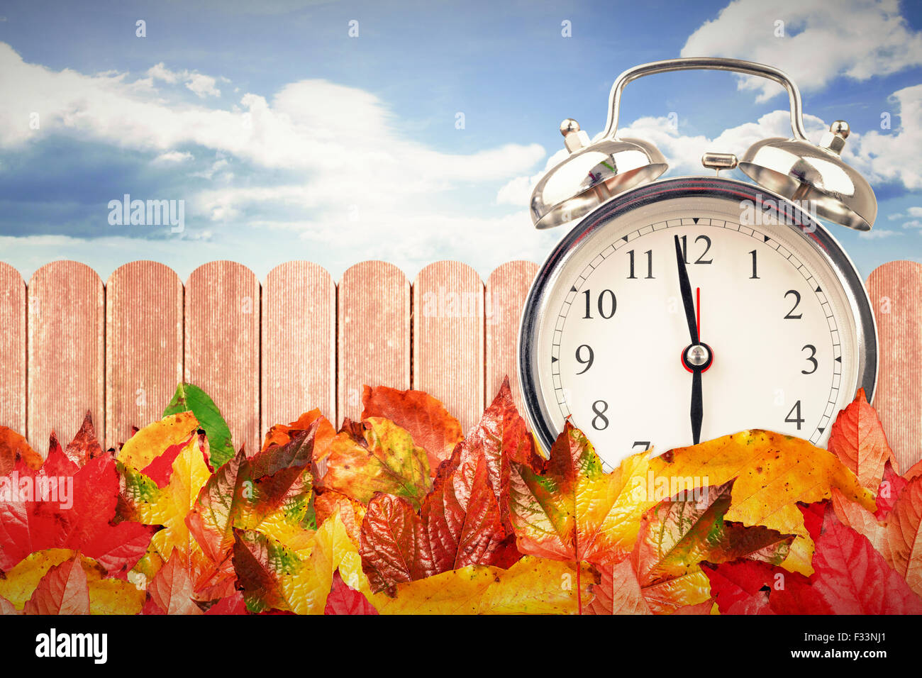 Composite image of alarm clock Stock Photo - Alamy