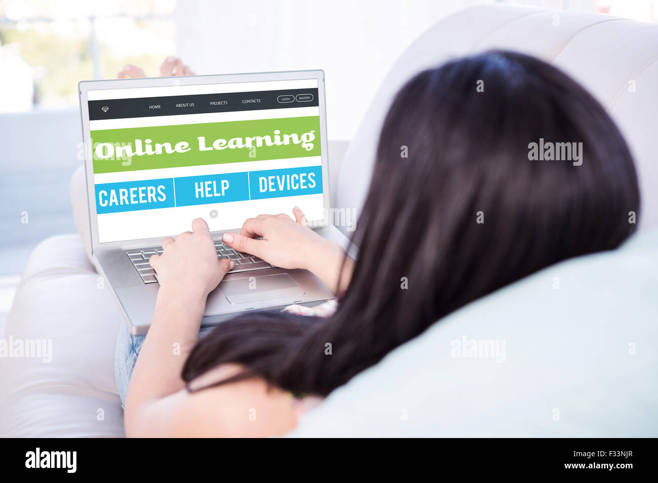 Composite image of online learning interface Stock Photo - Alamy