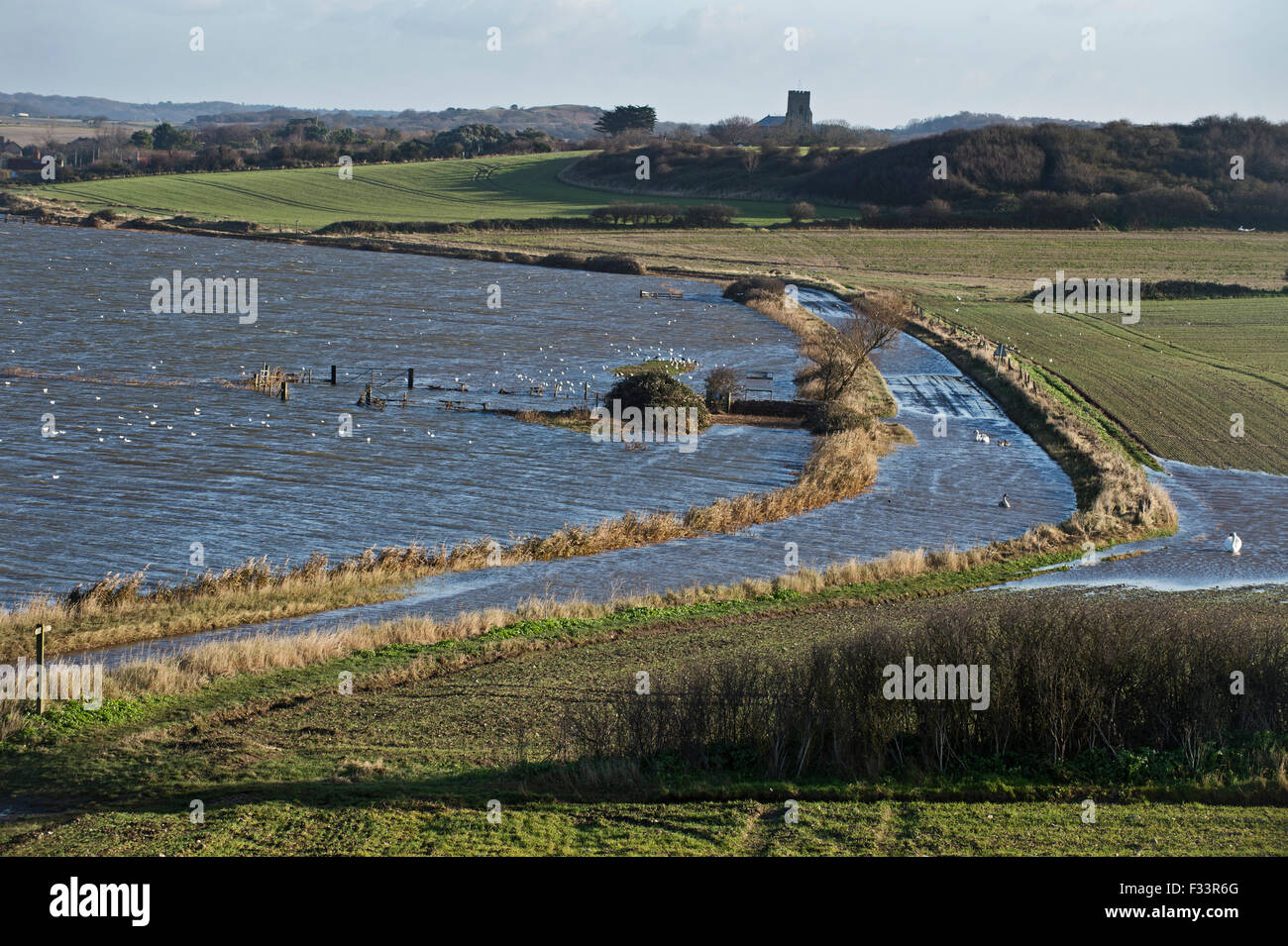 Cley & Salthouse Marshes flooded after storm surge of night of 5 ...