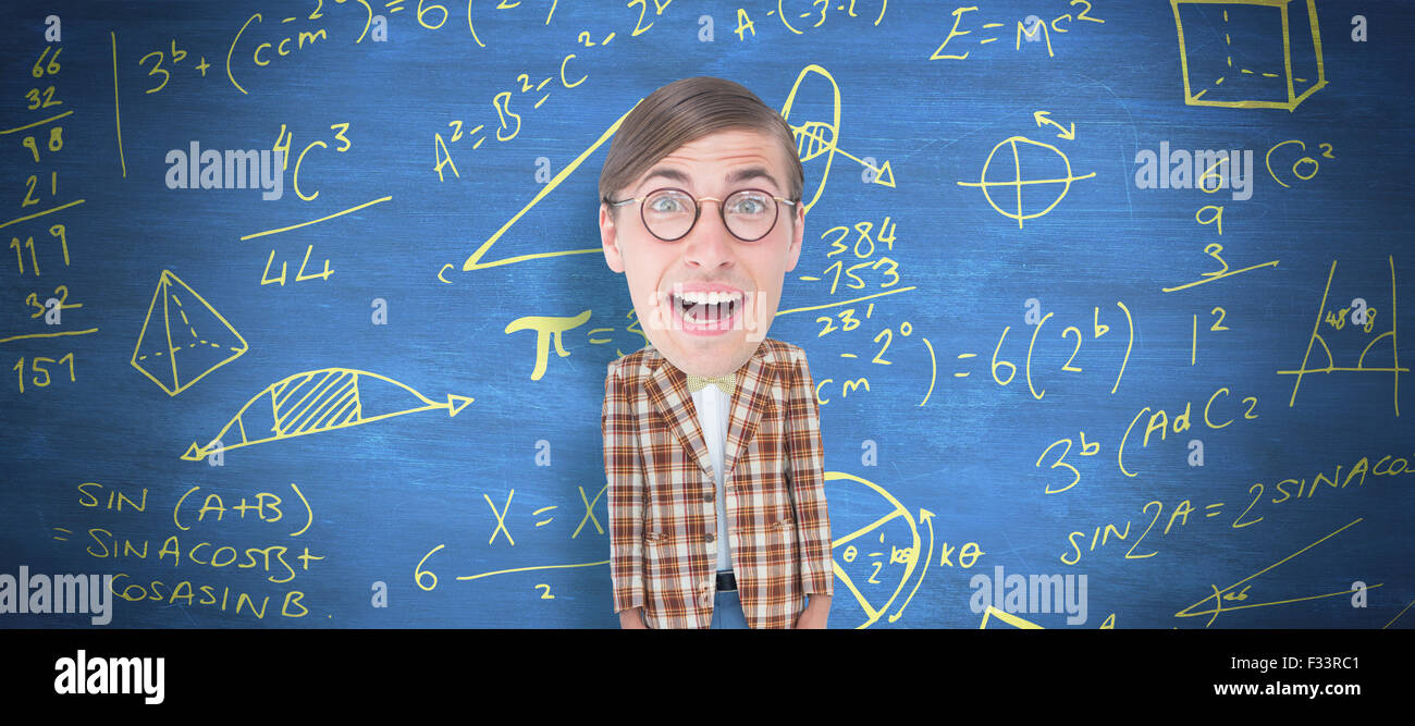 Composite image of nerd smiling Stock Photo - Alamy
