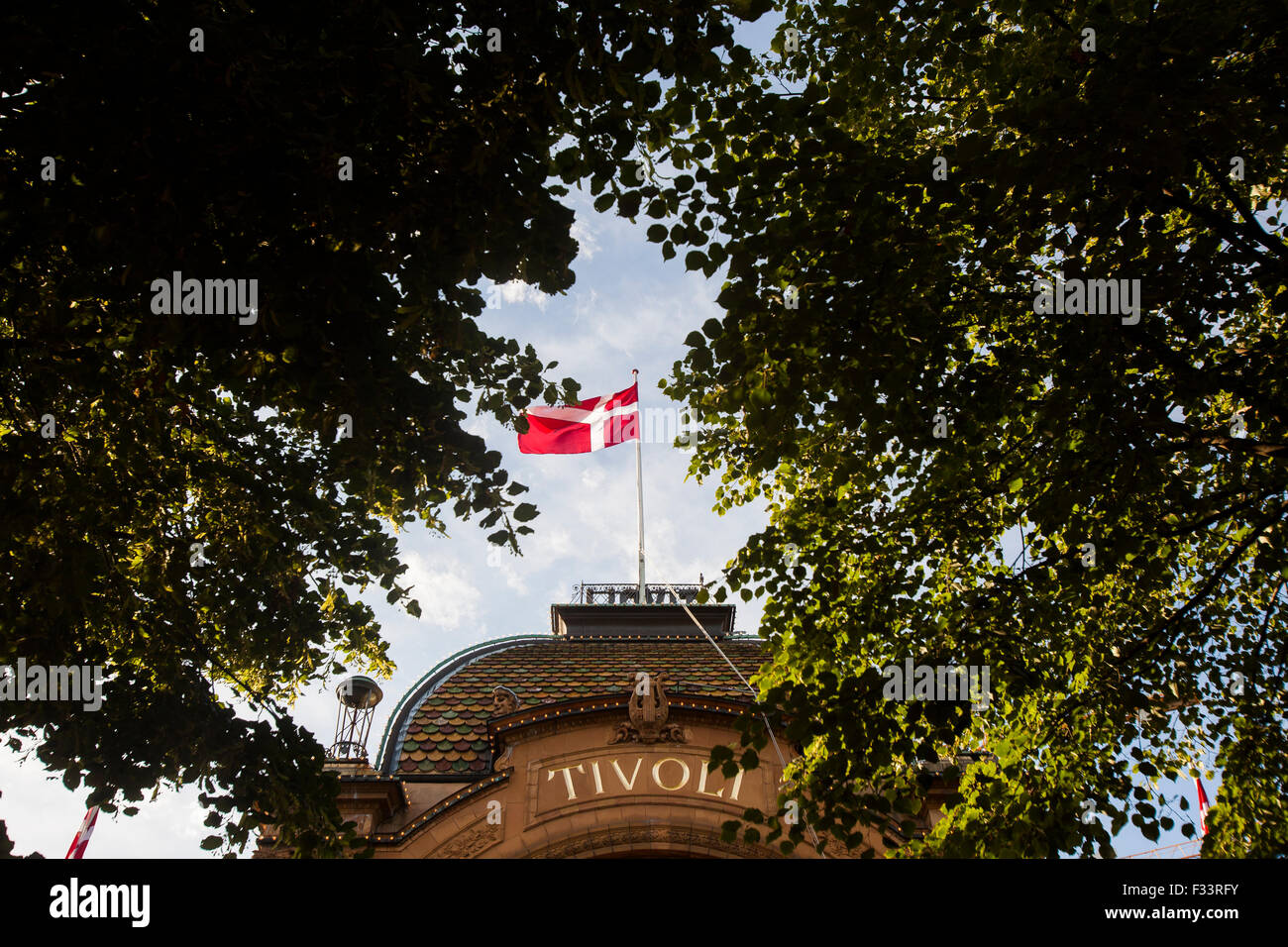 Main entrance to Tivoli amusement park, Copenhagen. Denmark Stock Photo ...