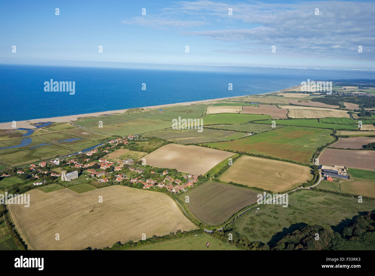 Aerial salthouse north norfolk village hi-res stock photography and ...