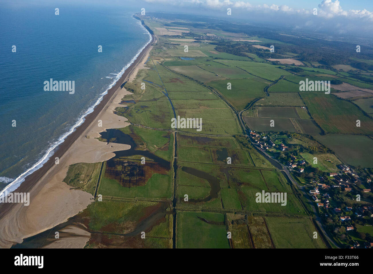 Salthouse aerial view norfolk marshes hi-res stock photography and ...