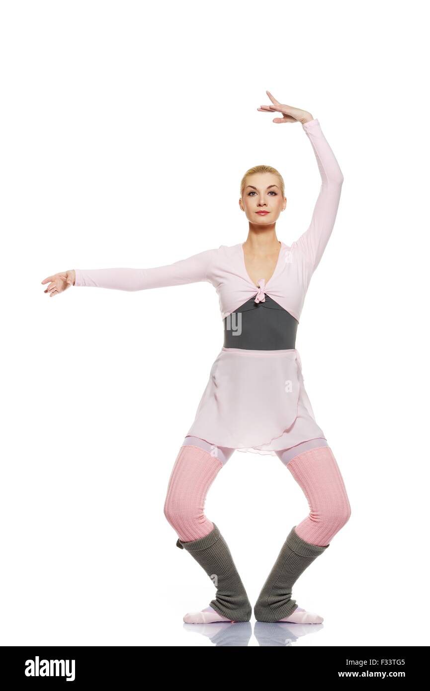 Beautiful ballet dancer isolated on white background Stock Photo - Alamy