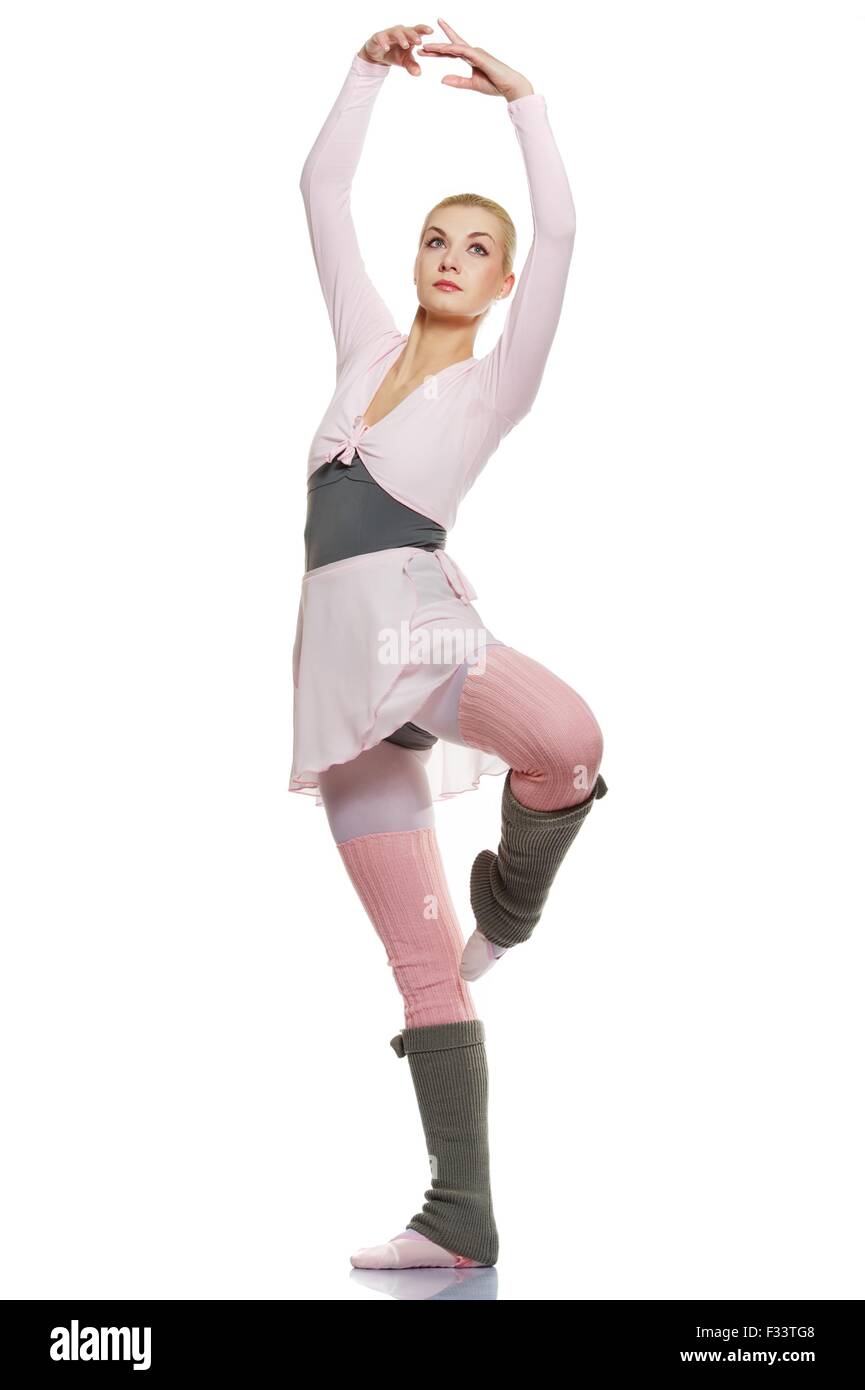 Beautiful ballet dancer isolated on white background Stock Photo - Alamy