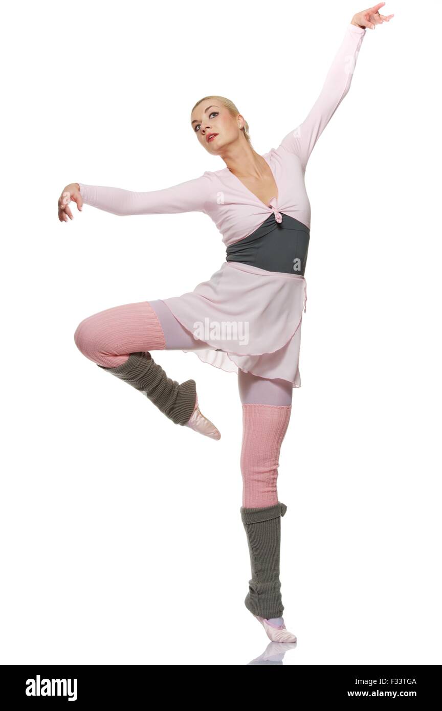 Beautiful ballet dancer isolated on white background Stock Photo - Alamy